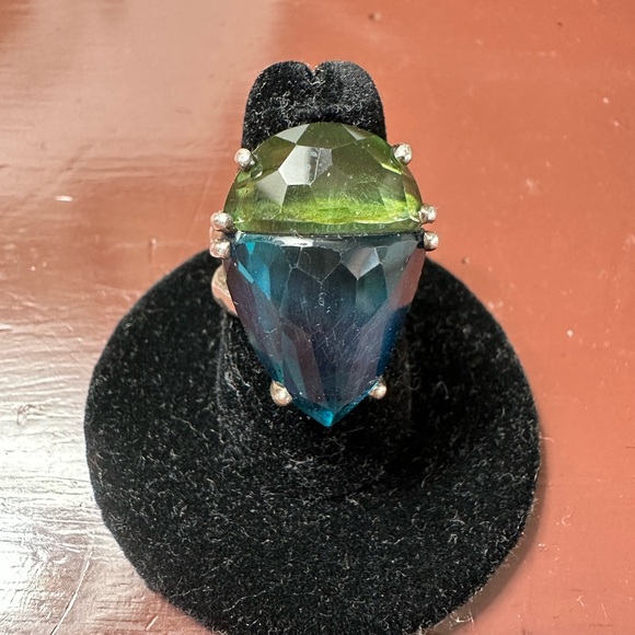 Jewelry | Elegant Green And Blue Gemstone Ring | Poshmark